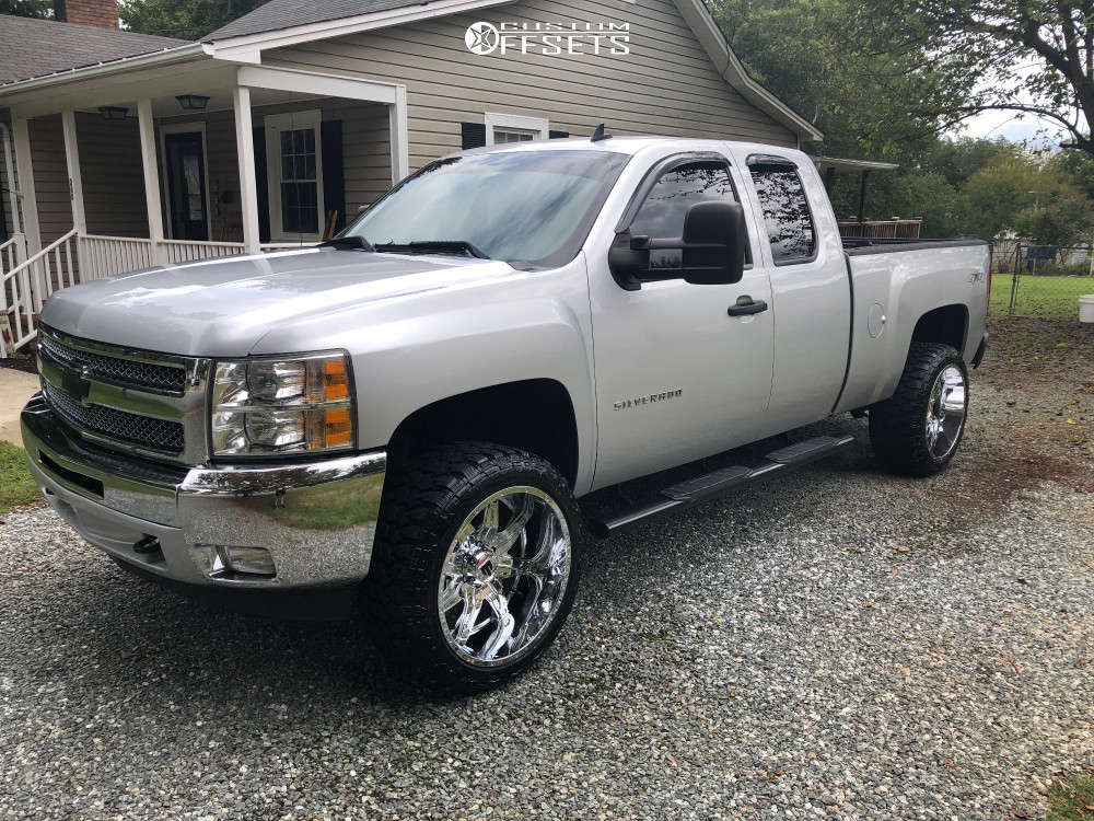 2012 Chevrolet Silverado 1500 with 22x12 -44 American Truxx Bomb and 33 ...