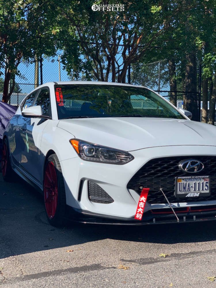 2019 Hyundai Veloster with 18x8.5 38 F1R F101 and 235/40R18 Achilles ...