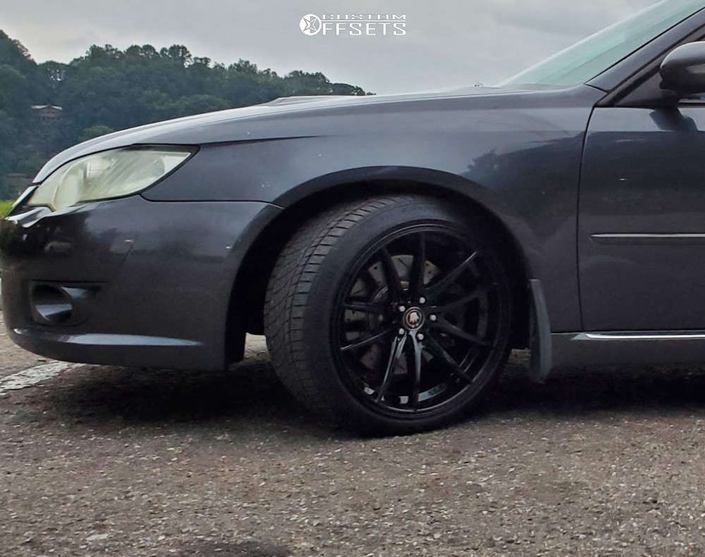 2008 Subaru Legacy with 18x9 42 Konig Oversteer and 225/40R18 ...
