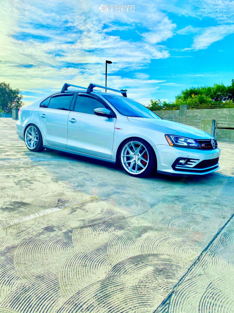 2016 Volkswagen Jetta with 18x8.5 45 Rotiform Flg and 215/35R18 Kumho ...