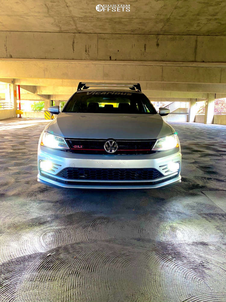 2016 Volkswagen Jetta with 18x8.5 45 Rotiform Flg and 215/35R18 Kumho ...