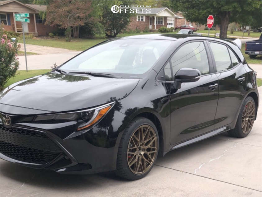 2020 Toyota Corolla with 18x8.5 38 F1R F103 and 225/40R18 Nitto Neo Gen ...