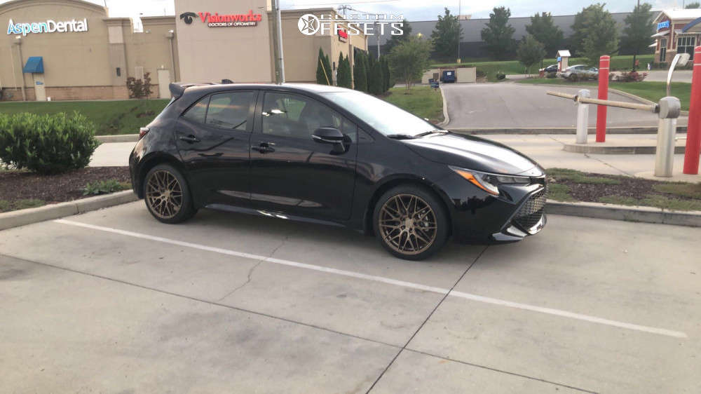 2020 Toyota Corolla with 18x8.5 38 F1R F103 and 225/40R18 Nitto Neo Gen ...