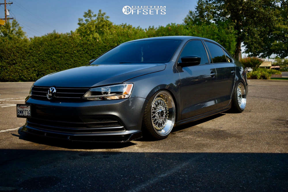 2016 Volkswagen Jetta with 18x9.5 20 JNC Jnc004 and 215/35R18 Accelera Alpha and Coilovers ...