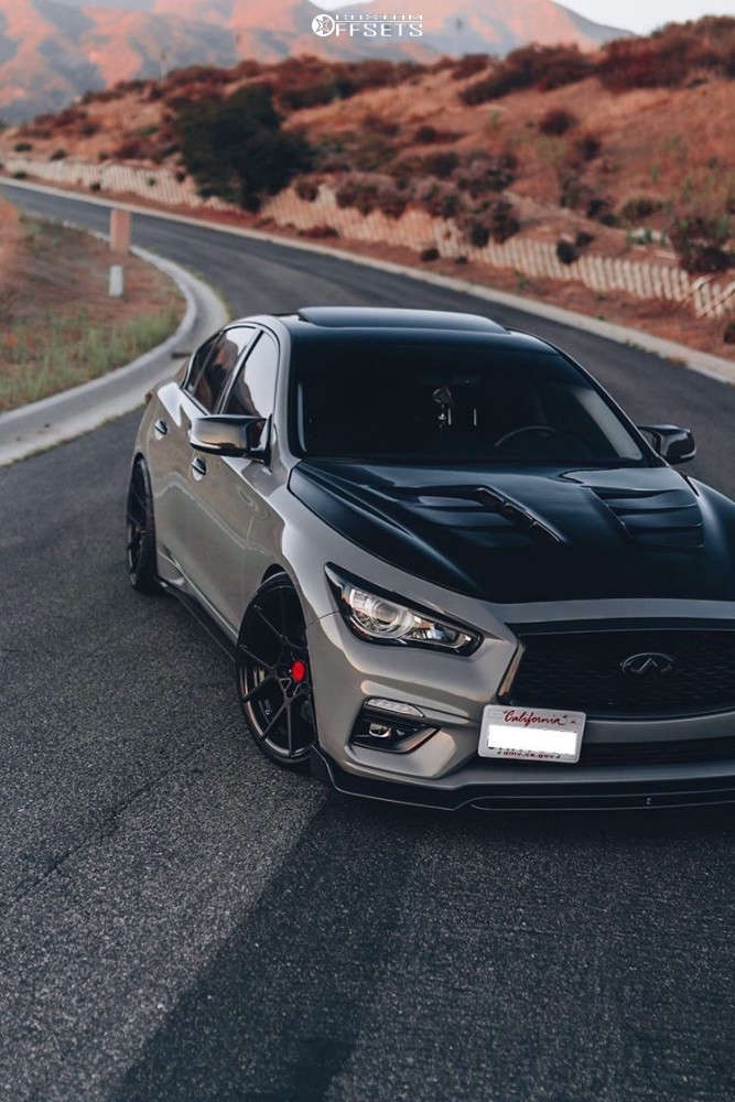 2018 INFINITI Q50 with 20x9.5 32 Rotiform Kps and 245/35R20 Pirelli ...