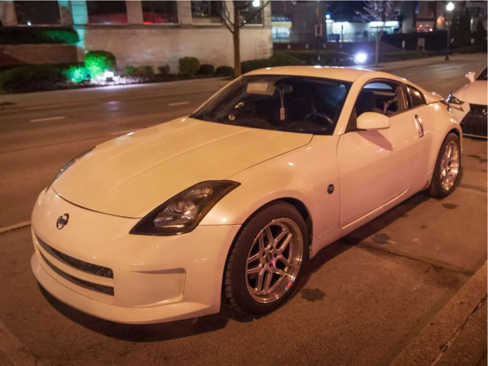 2004 Nissan 350Z with 18x9.5 22 ESR Cs15 and 245/45R18 Federal SS595 ...