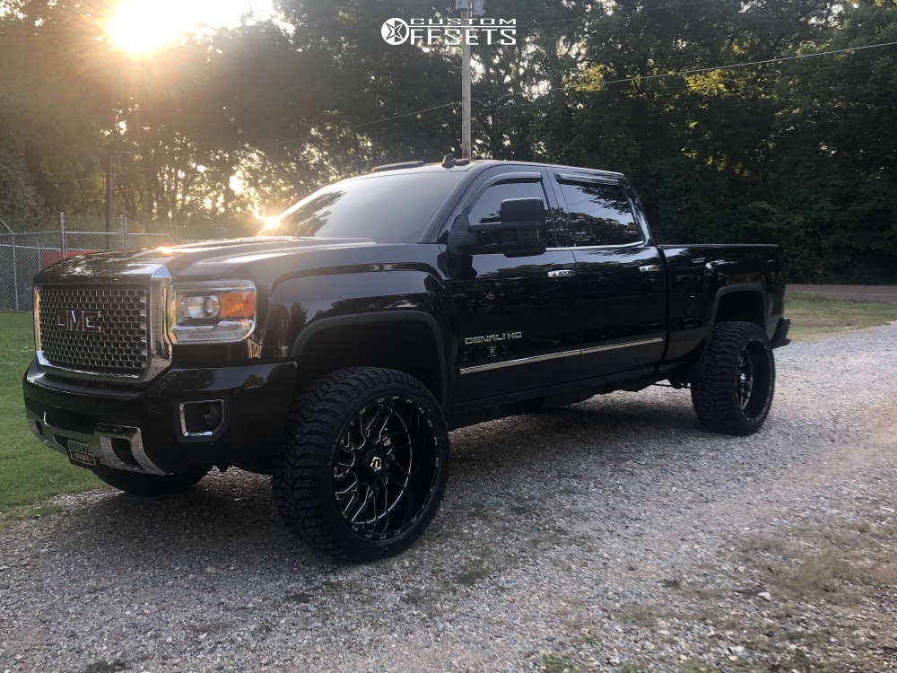 2015 GMC Sierra 3500 HD with 24x12 -44 TIS 544BM and 35/12.5R24 Radar ...
