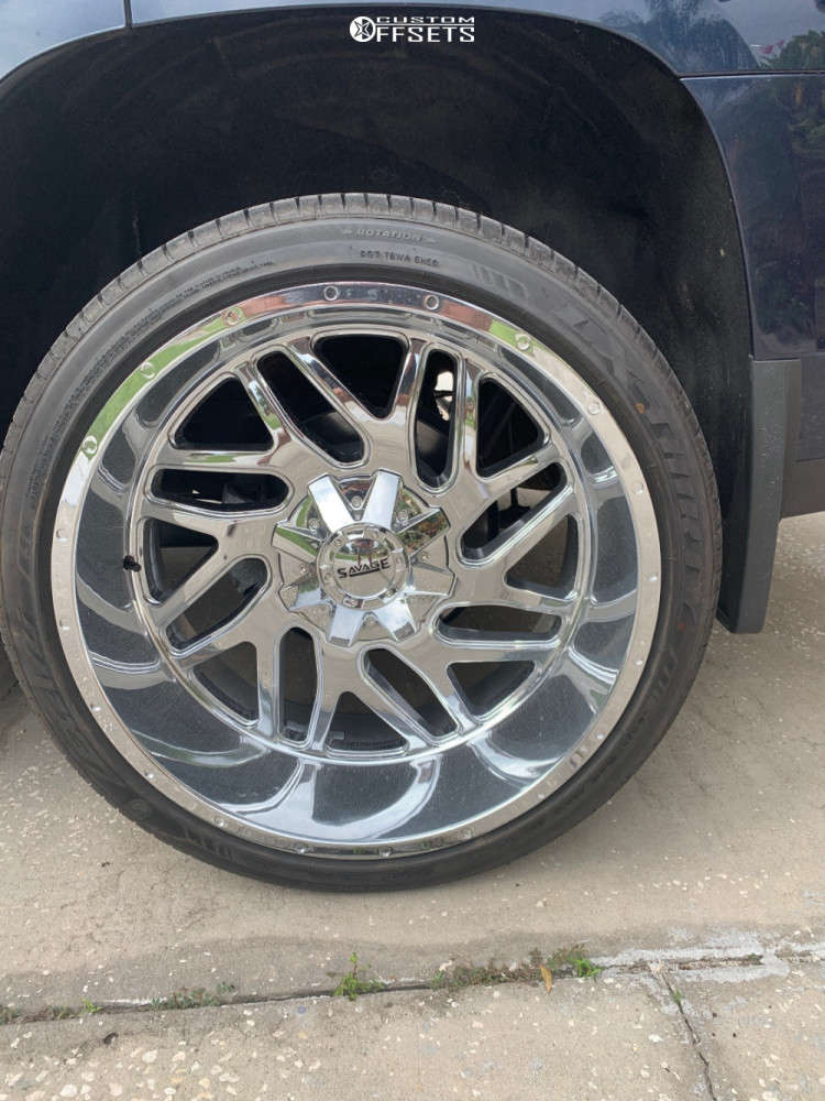 2017 GMC Yukon with 24x12 -44 Savage Offroad SA01 and 305/35R24 Lexani ...