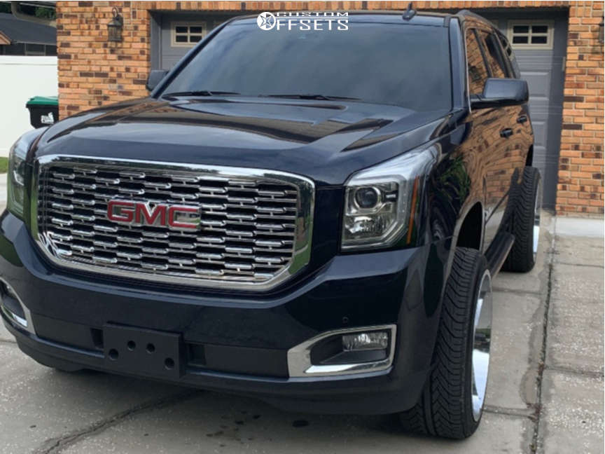 2017 GMC Yukon with 24x12 -44 Savage Offroad SA01 and 305/35R24 Lexani ...