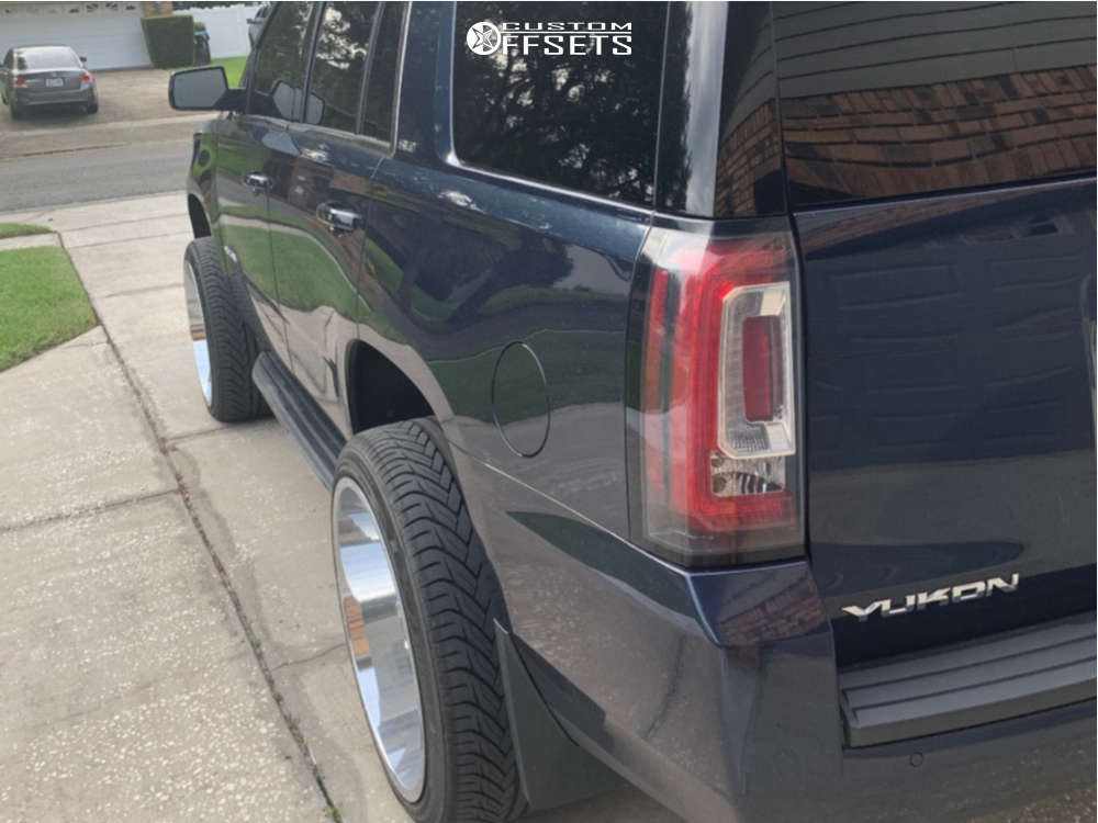 2017 GMC Yukon with 24x12 -44 Savage Offroad SA01 and 305/35R24 Lexani ...