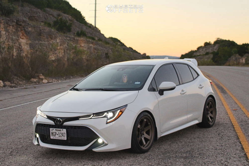 2019 Toyota Corolla with 18x9.5 38 AVID1 AV6 and 255/35R18 Michelin ...