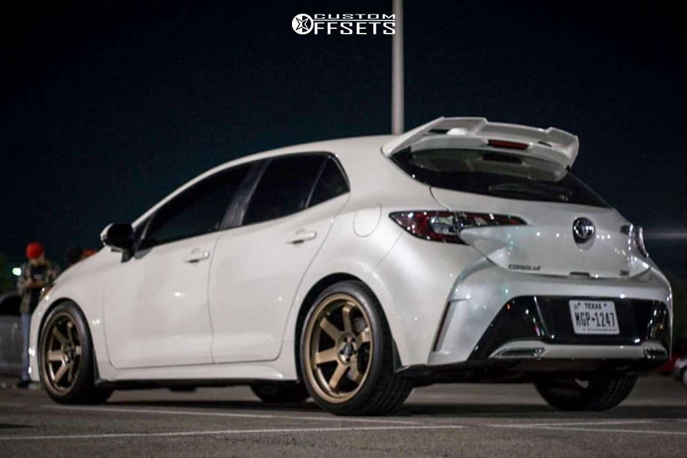 2019 Toyota Corolla with 18x9.5 38 AVID1 AV6 and 255/35R18 Michelin ...