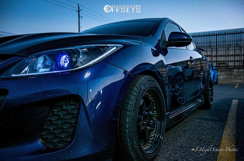 2013 Mazda 3 with 17x9.5 20 ESR Sr06 and 245/40R17 Starfire Wr and ...