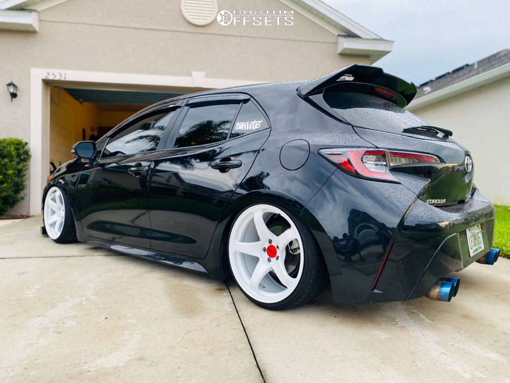 2019 Toyota Corolla with 18x9.5 22 GMR GMR-04 and 215/35R18 Achilles ...