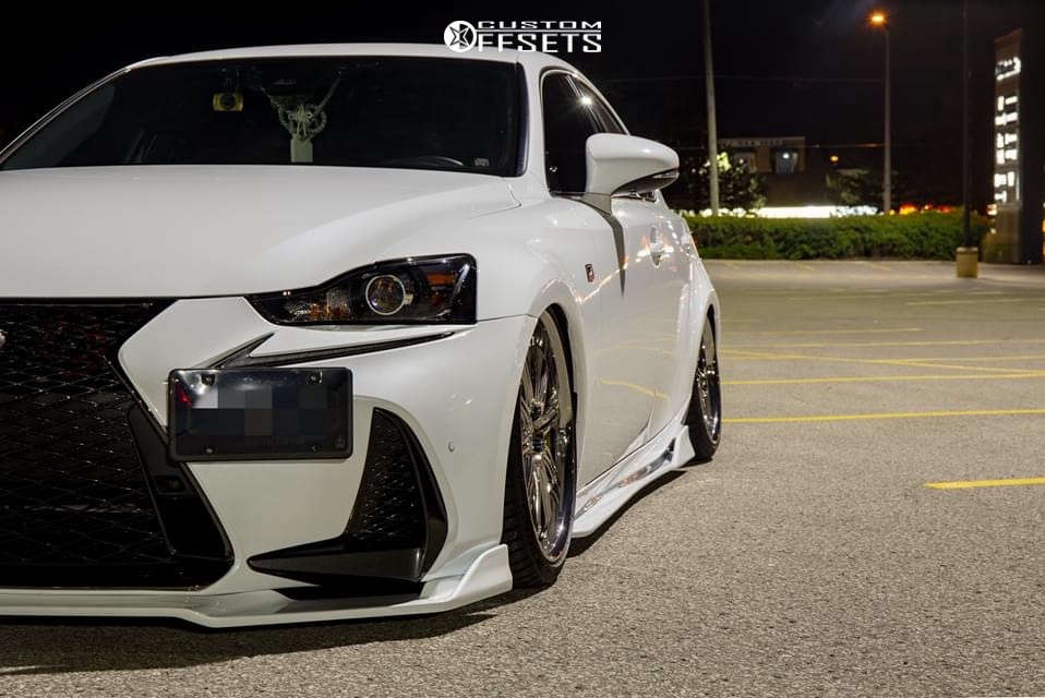 2018 Lexus IS350 with 19x8.5 38 Work SC1 and 225/35R19 Michelin Pilot ...