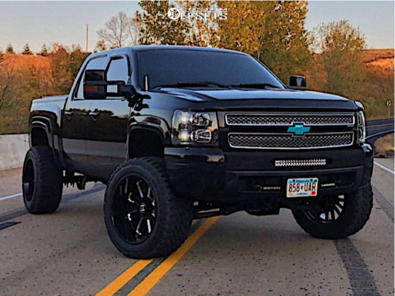 2010 Chevrolet Silverado 1500 with 22x12 -44 Hostile Predator and 35/12 ...