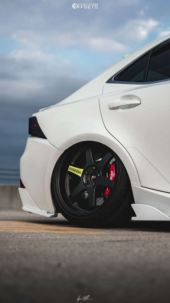 2017 Lexus IS350 with 19x9.5 34 Volk Te37sl Black Edition Ii and 255 ...