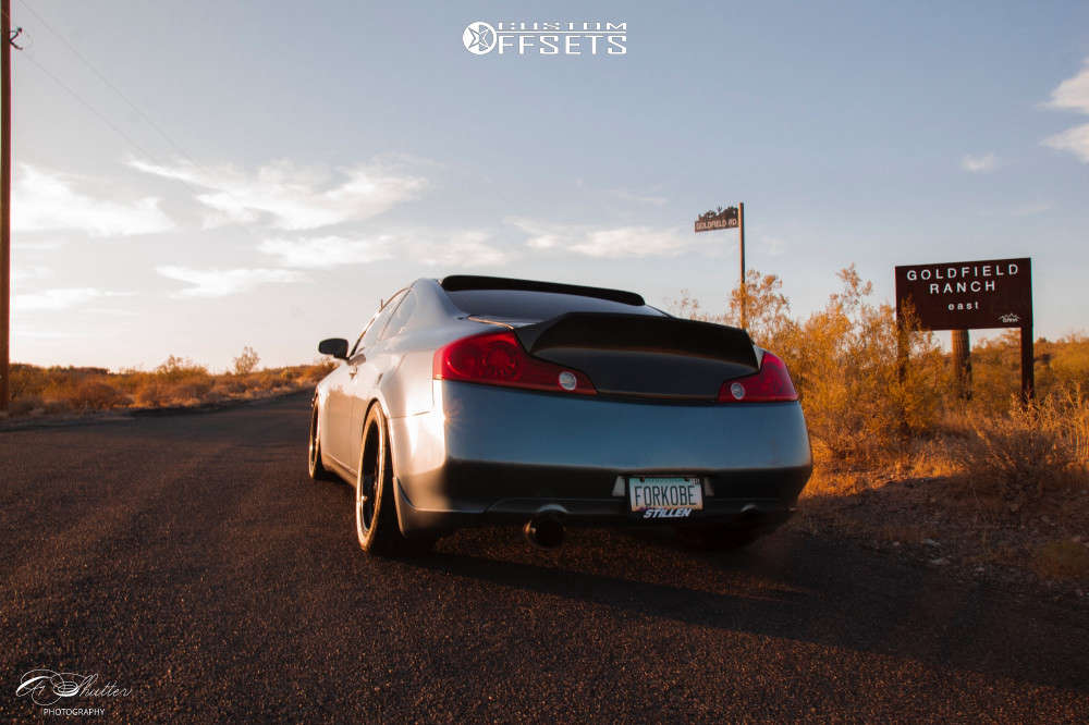 2005 INFINITI G35 with 18x8.5 35 Aodhan Ah02 and 245/40R18 Nitto Nt555 ...