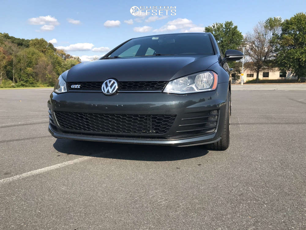 2017 Volkswagen GTI with 18x8.5 43 Konig Ampliform and 225/40R18 ...