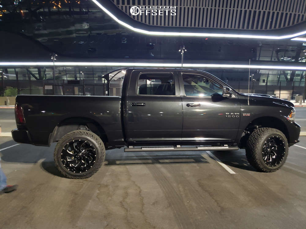 2018 Ram 1500 with 22x12 -40 Fuel Cleaver and 35/12.5R22 Fuel Gripper M ...