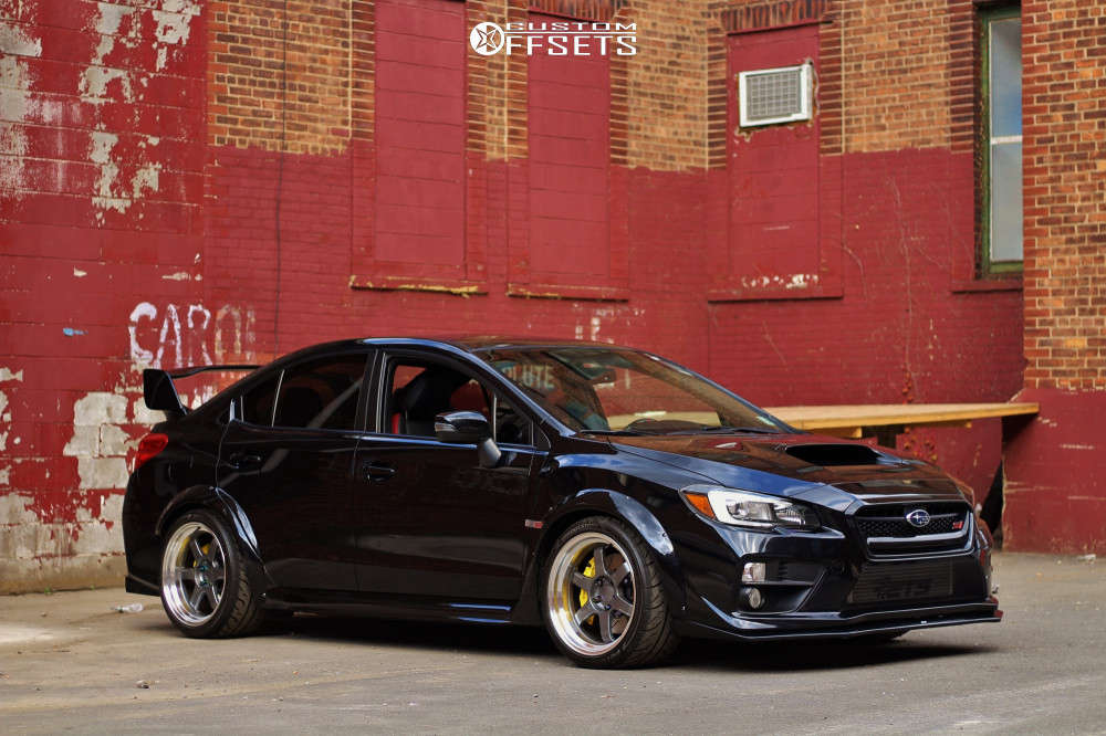 2015 Subaru WRX STI with 18x10.5 15 Volk TE37V Mark-II and 285/30R18 ...