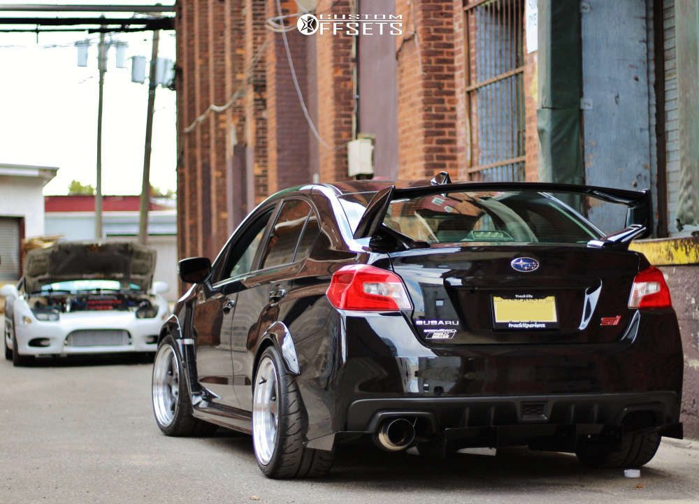 2015 Subaru WRX STI with 18x10.5 15 Volk TE37V Mark-II and 285/30R18 Bridgestone Potenza Re-71r ...
