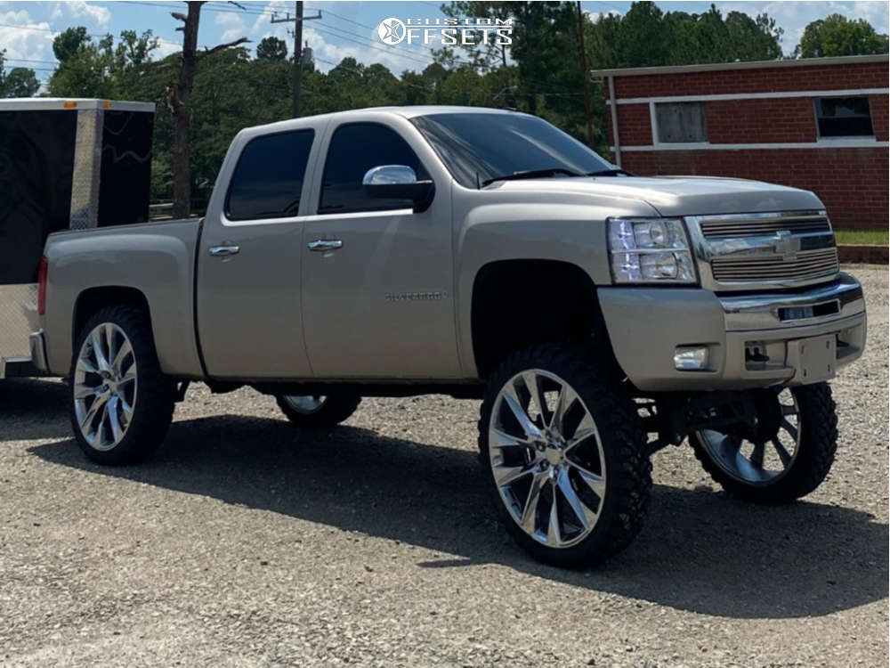2009 Chevrolet Silverado 1500 with 26x9.5 0 OE Replicas Rst and 35/12 ...