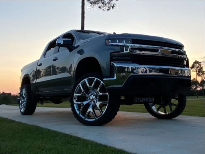 2020 Chevrolet Silverado 1500 with 26x10 0 Replica Flakes and 35/12 ...