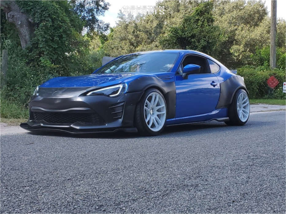 2013 Subaru BRZ with 18x9.5 22 ESR Sr08 and 255/35R18 Federal SS595 and ...