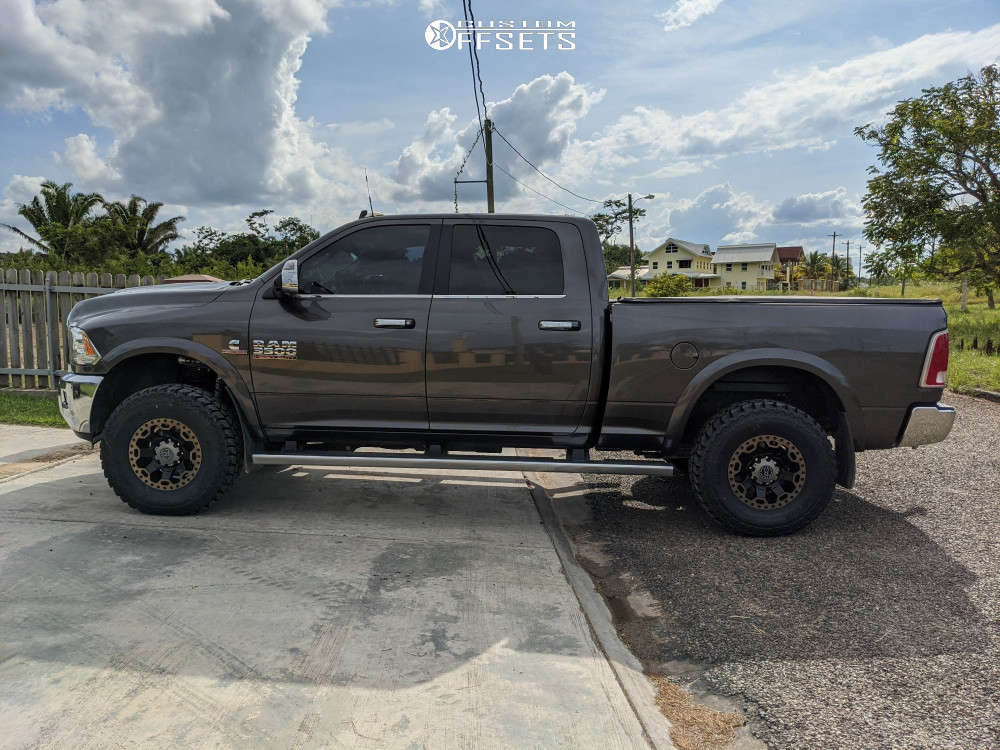2017 Ram 3500 with 17x9 12 Black Rhino Warlord and 35/12.5R17 Mickey ...