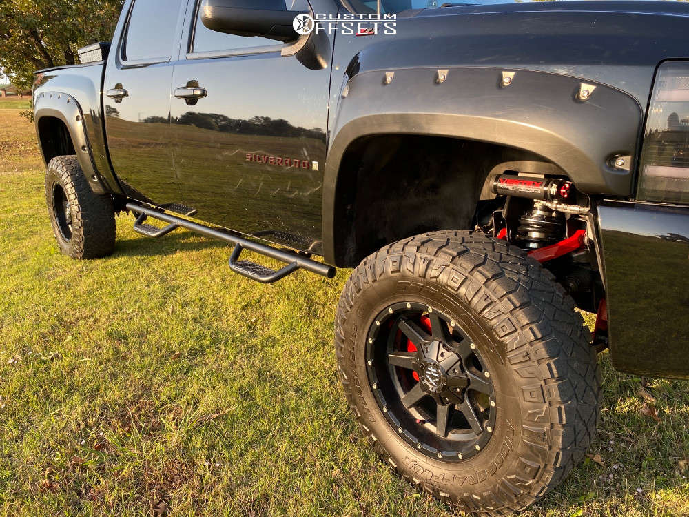 2007 Chevrolet Silverado 1500 with 18x10 -24 KX Kx01 and 35/12.5R18 Nitto Ridge Grappler and ...
