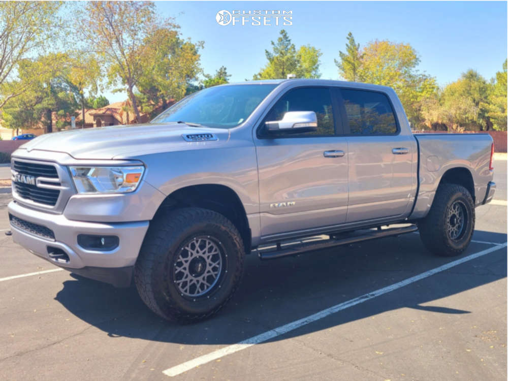 2020 Ram 1500 with 18x9 -12 Vision Rocker and 275/65R18 Falken Wildpeak ...