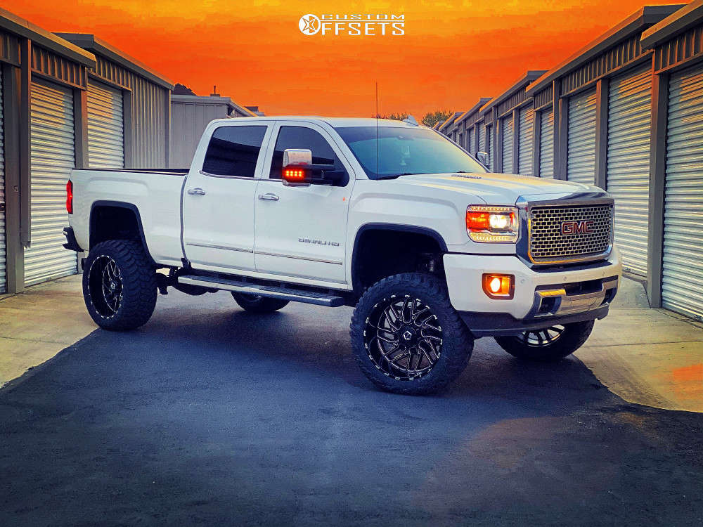 2016 GMC Sierra 2500 HD with 24x12 -48 TIS 544BM and 37/13.5R24 AMP Mud ...