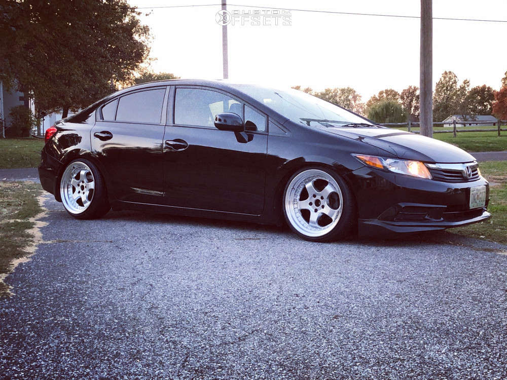 2012 Honda Civic with 18x9.5 22 ESR Sr06 and 215/35R18 Westlake Sa07 ...