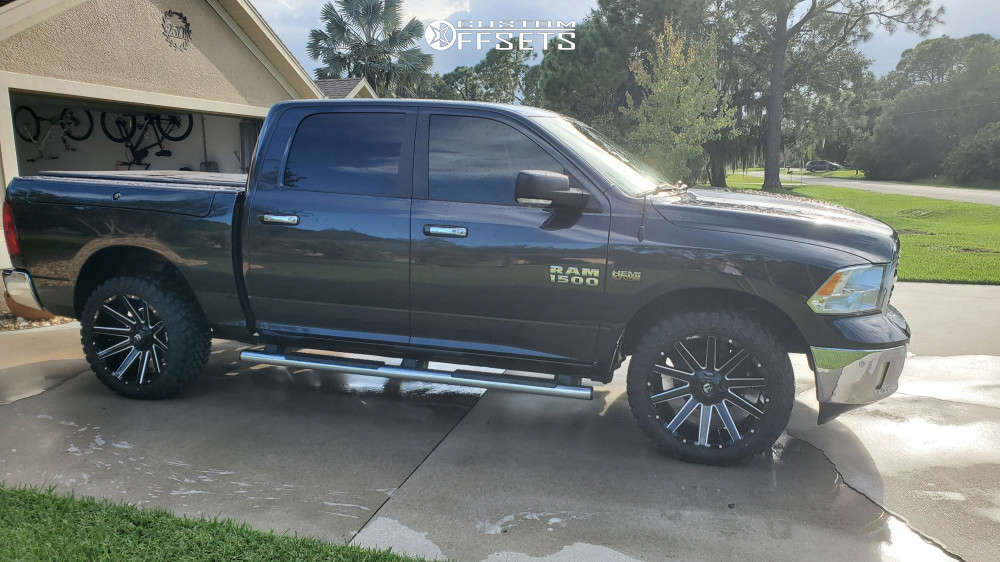 2016 Ram 1500 with 22x10 -18 Fuel Contra and 33/12.5R22 Atturo Trail ...