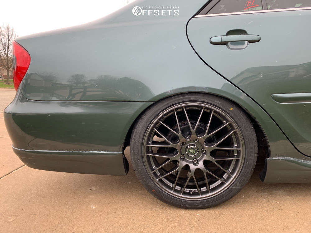 2002 Toyota Camry with 18x8 40 Enkei EKM3 and 225/40R18 Federal SS595 ...