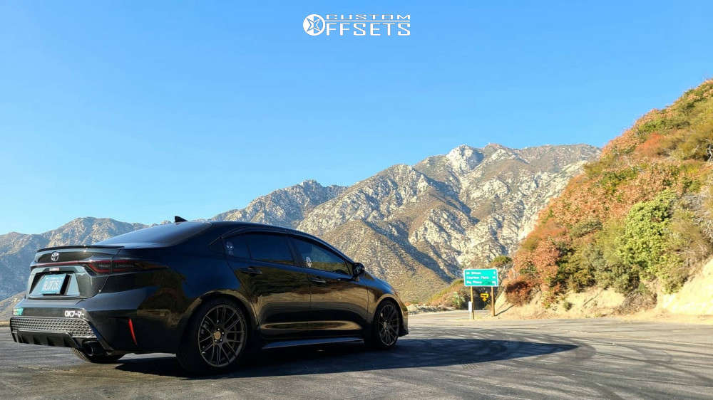 2020 Toyota Corolla with 18x8.5 35 AVID1 SL01 and 225/40R18 Nexen N ...