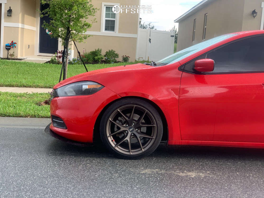 2016 Dodge Dart with 18x9.5 35 ESR Forged RF2 and 215/35R18 Atrezzo ...
