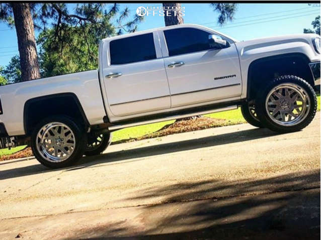 2017 GMC Sierra 1500 with 24x12 -40 American Force Chopper Ss and 35/12 ...