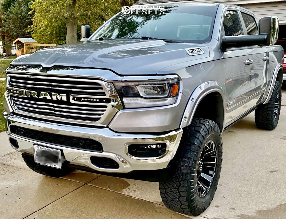 2019 Ram 1500 with 20x10 -19 Fuel Assault and 37/12.5R20 Nitto Ridge ...