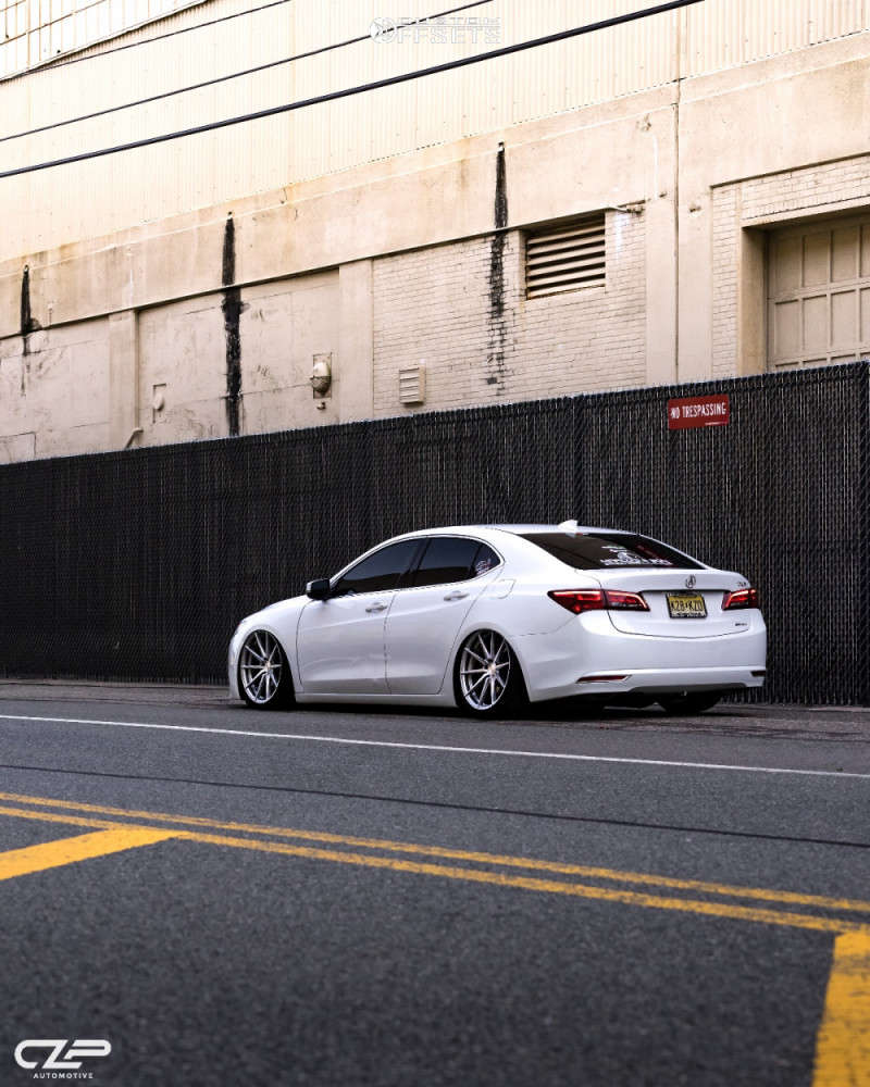 2015 Acura TLX with 20x10 25 Rohana Rf1 and 245/35R20 Achilles 868 All Seasons and Air ...