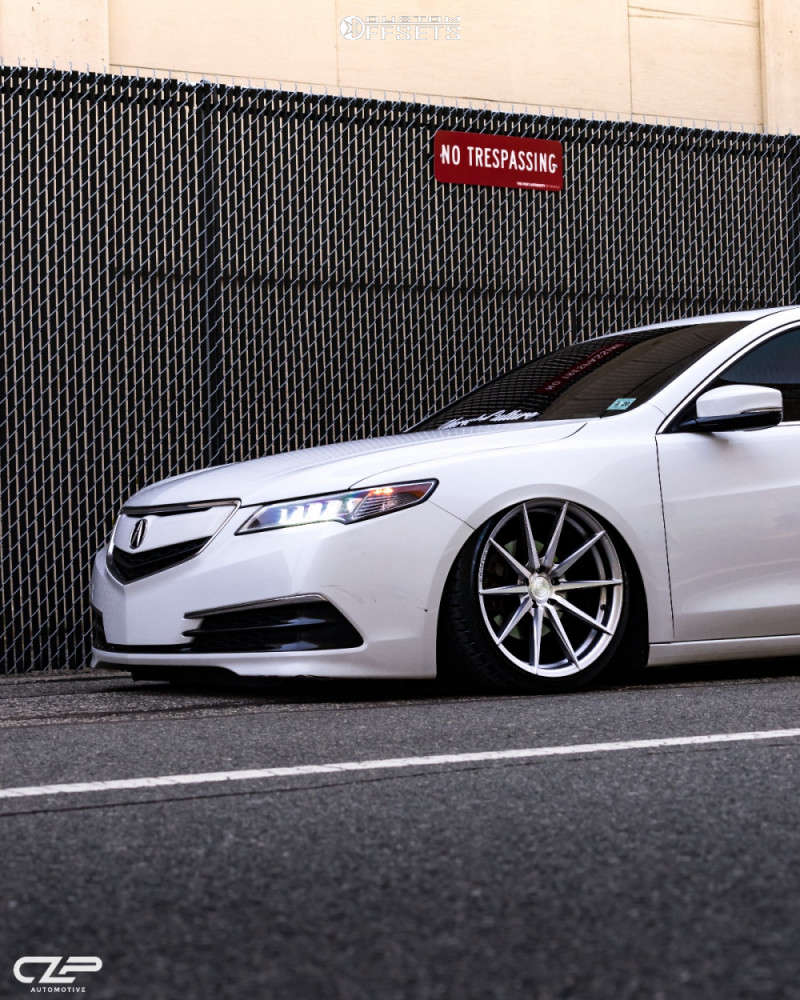 2015 Acura TLX with 20x10 25 Rohana Rf1 and 245/35R20 Achilles 868 All Seasons and Air ...