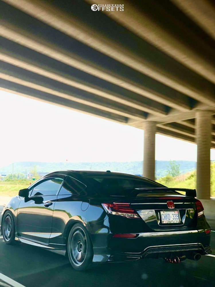 2015 Honda Civic with 18x8 45 Volk Te37 and 225/40R18 Firestone ...