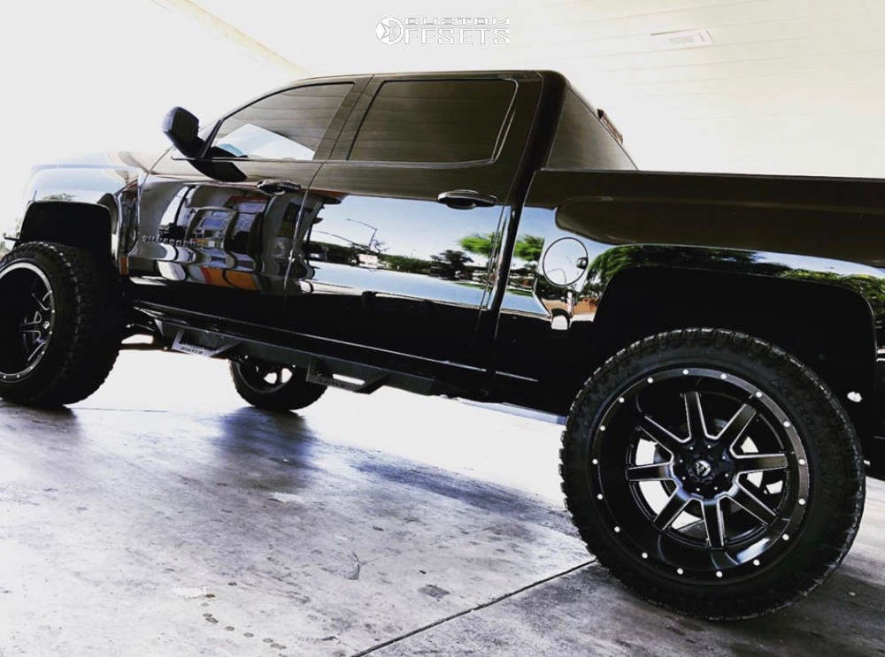 2014 Chevrolet Silverado 1500 with 24x14 -76 Fuel Maverick and 37/13 ...