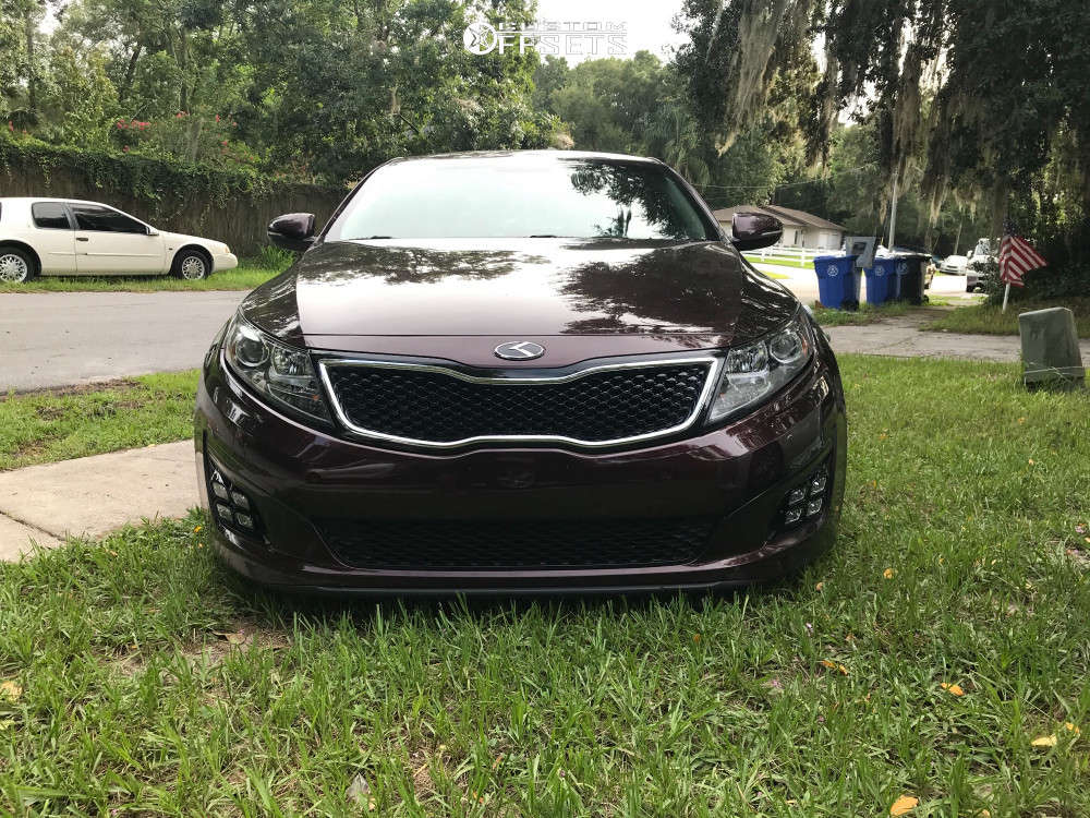 2011 Kia Optima with 19x9.5 35 WatercooledIND Mt10 and 225/35R19 Federal SS595 and Coilovers ...
