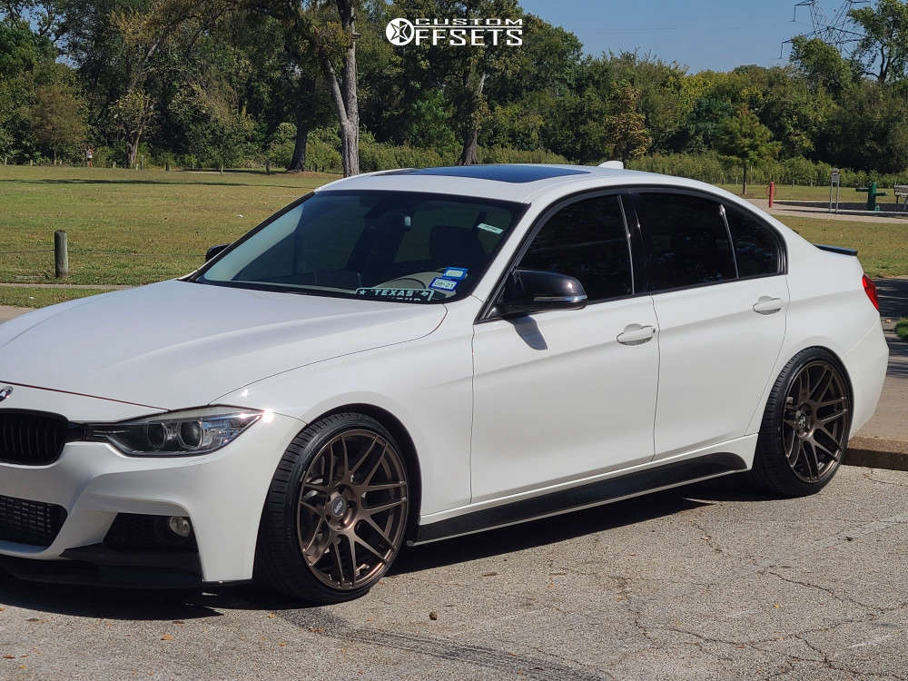 2013 BMW 335i with 19x9.5 35 ESR Rf1 and 225/35R19 Yokohama Advan Sport ...