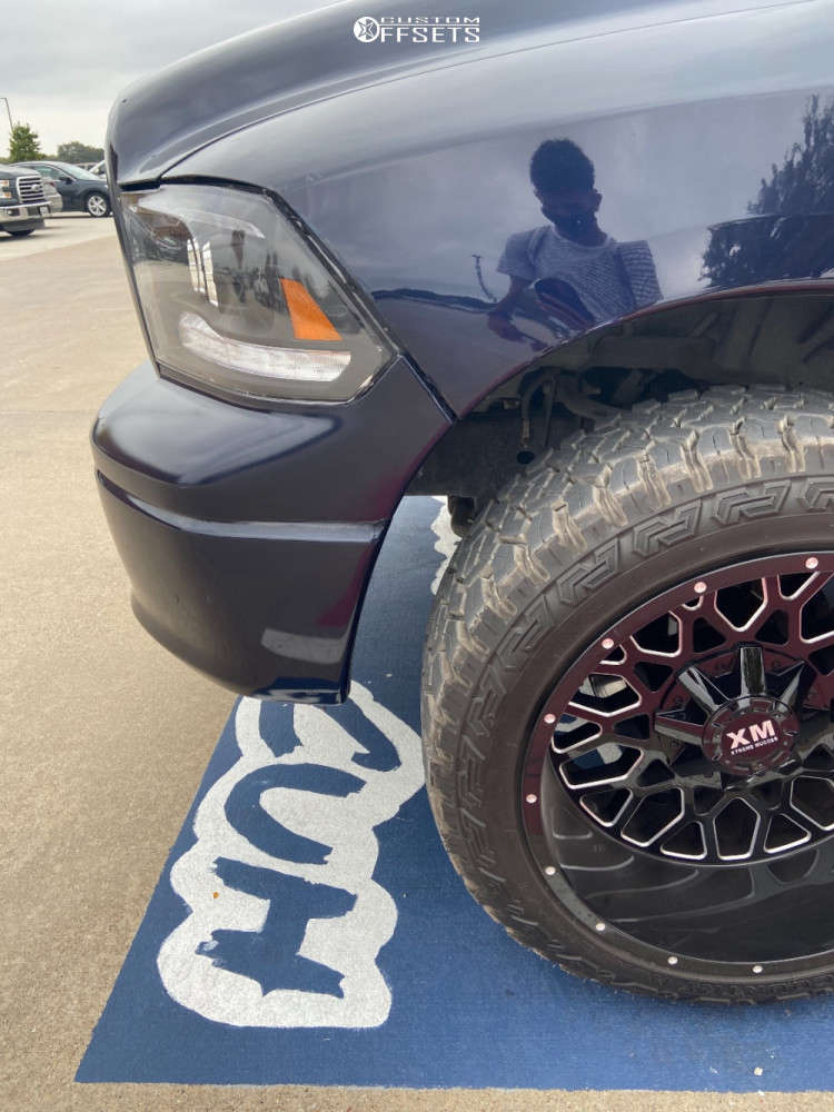 2012 Ram 1500 with 22x12 -44 Xtreme Mudder Xm-328 and 33/12.5R22 Fury ...