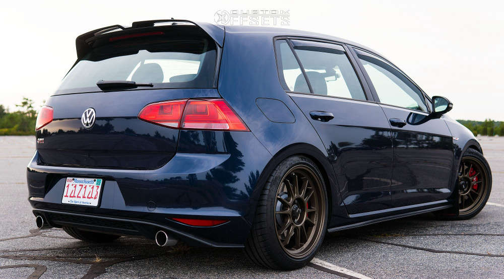 2017 Volkswagen GTI with 18x8.5 43 Konig Hypergram and 225/40R18 ...