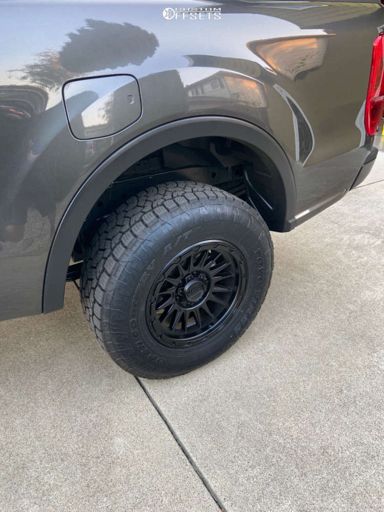 2020 Ford Ranger with 17x9 -18 KMC Km542 and 265/70R17 Toyo Tires Open ...