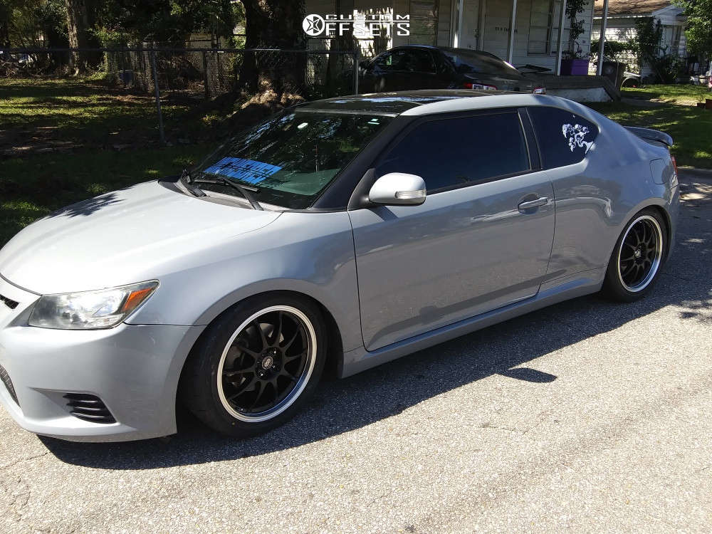 2013 Scion TC with 18x7.5 38 Enkei J10 and 225/45R18 Forceum Hexa-r and ...